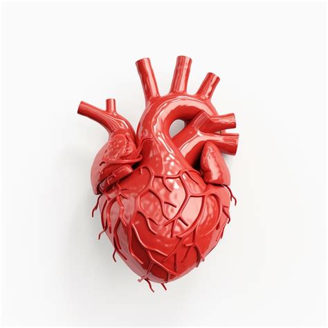 Premium Ai Image Heart With Blood Vessels