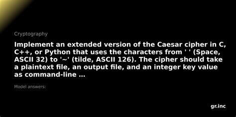 Implement An Extended Version Of The Caesar Ciphe General Reasoning