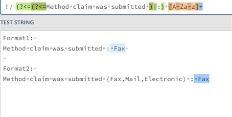 regex expression for method claim was submitted activities uipath