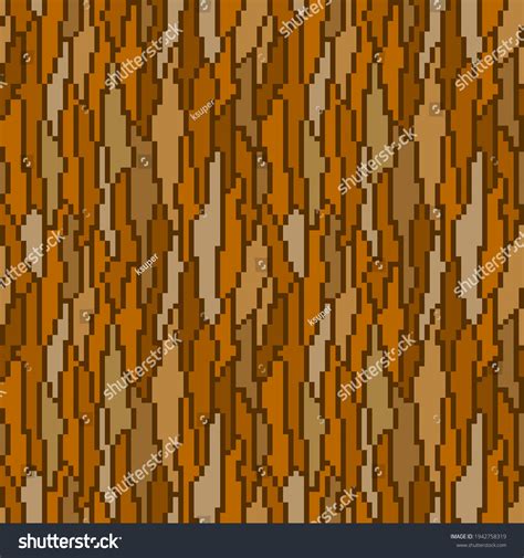 Pixel Art Tree Bark Seamless Pattern Stock Vector Royalty Free 1942758319 Shutterstock