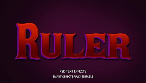 Premium Psd Ruler 3d Editable Text Effect Psd
