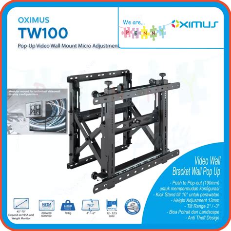 Jual Braket Video Wall Bracket TV Dinding Wall Pop Up Tilt Micro Adjustment Monitor TV LCD
