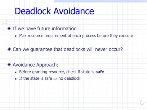 Ppt Deadlocks Detection And Avoidance Powerpoint Presentation Free Download Id 636378