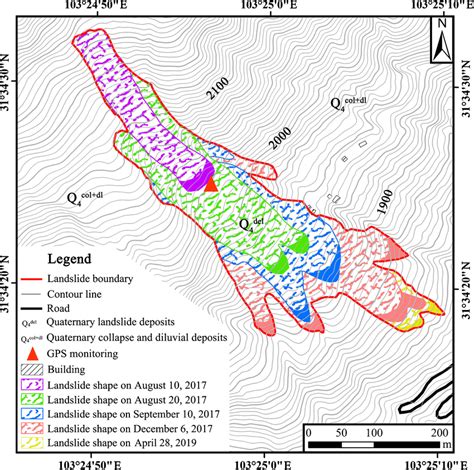 The Various Multi Stage Deformation Features Of The Landslide Download Scientific Diagram