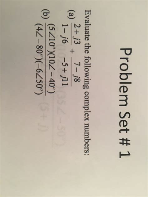 solved evaluate the following complex numbers 2 j3 1