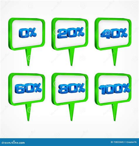 Percentage Pointer Infographic Vector Illustration Stock Vector