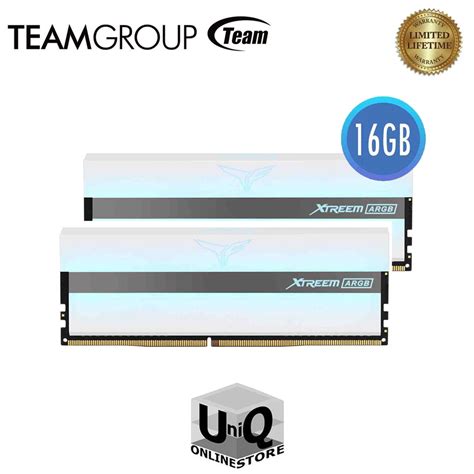 Xtreem Argb Color White Ddr4 3600mhz 3600 Cl18 16gb 8gbx2 Gaming Memory Kit Shopee