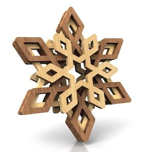 C243 Snowflake Set Scroll Saw Pattern Pdf Dxf Svg Eps Etsy