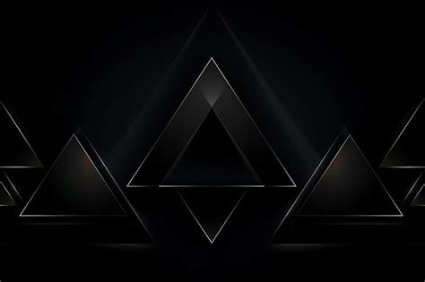 Premium Photo Black Background Geometric Triangle Abstract Design