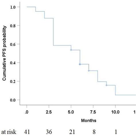 Kaplanmeier Curve Of Progression Free Survival Pfs In Hcc Patients