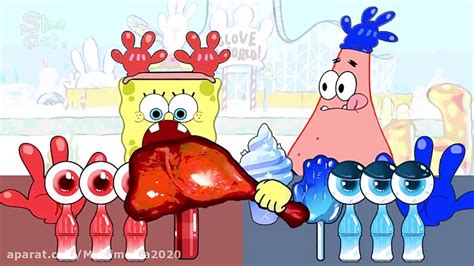 چالش باب اسفنجی و پاتریک آبی قرمز