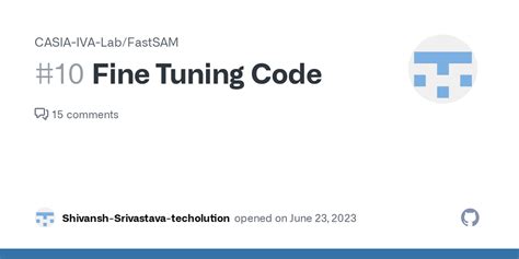 Fine Tuning Code · Issue 10 · Casia Iva Labfastsam · Github