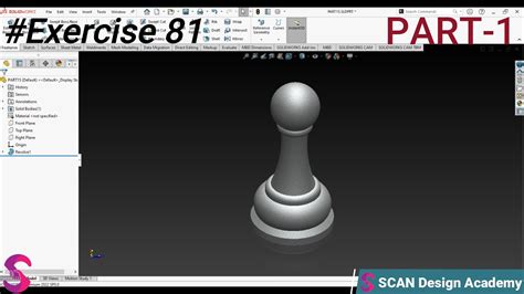 🌟💯solidworks Chess Pawn Design Tutorial Part 1🌟 Youtube