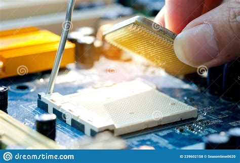 Hand Of Computer Engineering Brings Computer Cpu Processor Memory