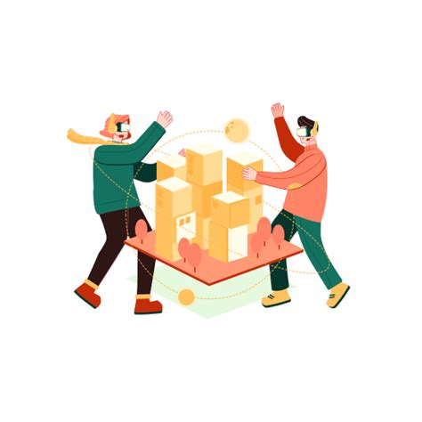 Metaverse Blockchain Nft Model Smart World Virtual Reality Illustration Download On