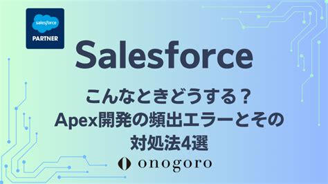 こんなときどうする？apex開発の頻出エラーとその対処法4選 Onogoro Media