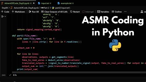 Asmr Coding Solving Python Puzzles Advent Of Code 21 Day 8 Youtube