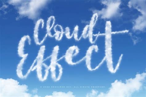 Free Cloud Text Effect Psd On Behance