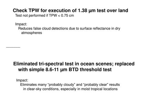 Ppt Collection 6 Updates To The Modis Cloud Mask Mod35 Powerpoint