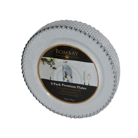 Bombay 75in 8ct Premium Plates Whiteslvr Easyshiptt