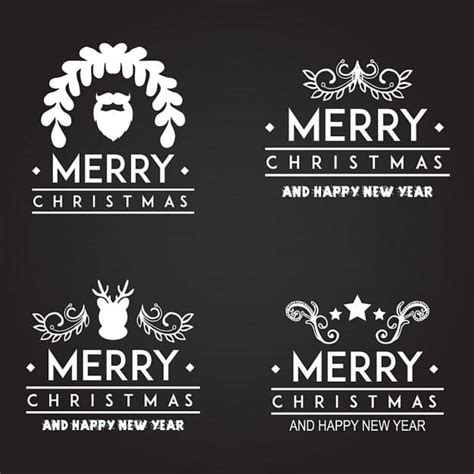 크리스마스 타이포그래피 로고 디자인 Eps Uidownload
