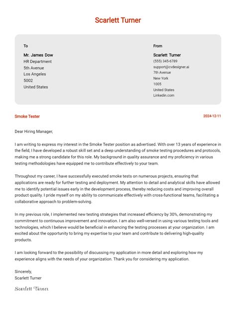 Agile Tester Cover Letter Examples And Templates For