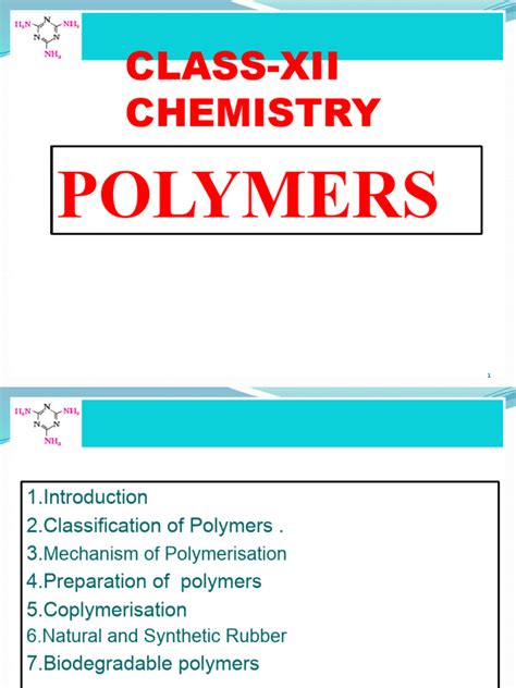 Ppt Polymers Pdf