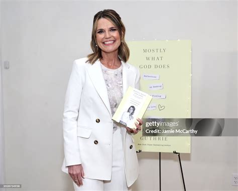Savannah Guthrie Attends The Mostly What God Does Book Presentation