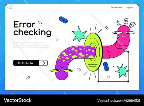 Error And Data Checking Colorful Flat Design Vector Image