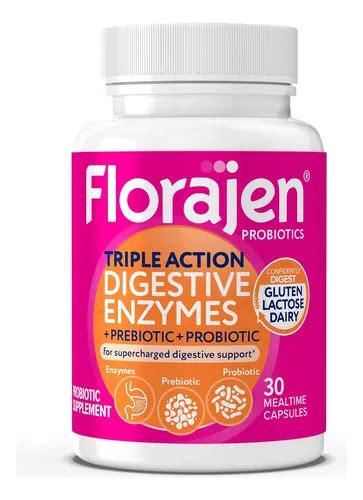 Florajen Enzimas Digestivas Probióticos 30 Cap Mercadolibre