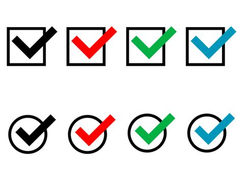 チェックボックスのアイコンセット透過PNG 無料イラスト素材素材ラボ