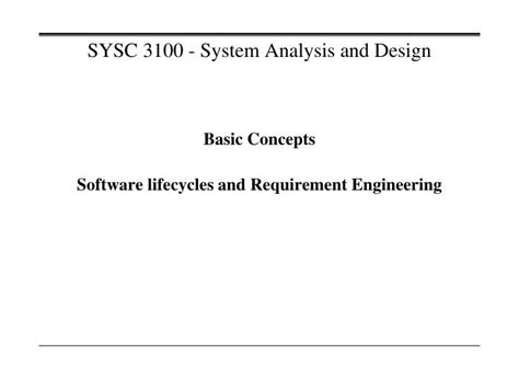 Ppt Sysc 3100 System Analysis And Design Powerpoint Presentation