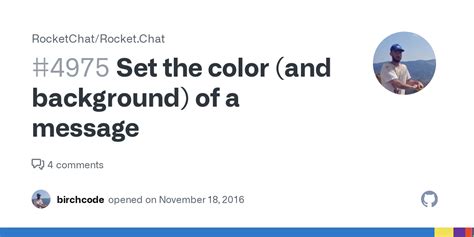 set the color and background of a message · issue 4975 · rocketchat rocket chat · github