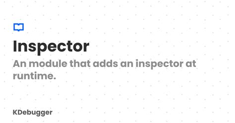 Inspector Kdebugger