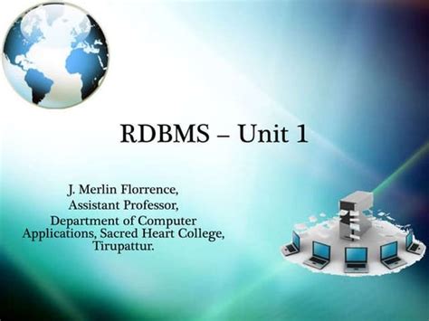 Chapter 1 Introduction To Database Management Systems Ppt