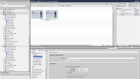 S7 1500 Modbus Tcp Plc Plc Connection Error Siemens