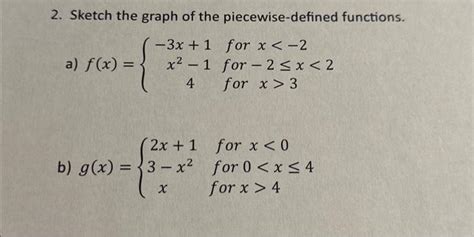 Solved Sketch The Graph Of The Piecewise Defined Chegg
