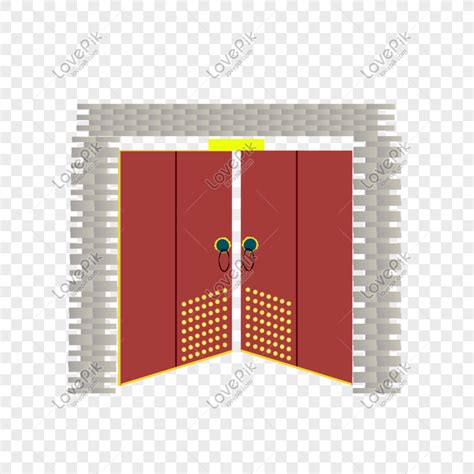 고대의 바람 빨간 문 손으로 그린 그림 Png 일러스트 무료 다운로드 Lovepik