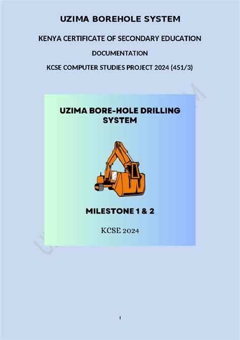 Kcse Computer Studies Project 2024 4513 Uzima Borehole System Documentation Studocu Kcse Computer Studies Project 2024 4513 Uzima Borehole System Documentation Studocu
