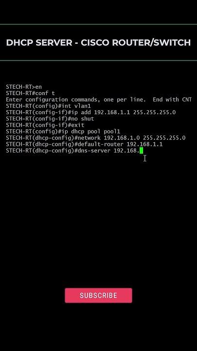 How To Configure Dhcp Server On Cisco Router Switch Step By Step