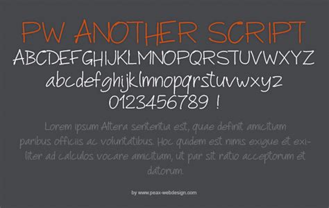 PW Another Script Font Dafont Com