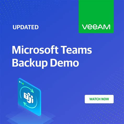 Veeam Software On Linkedin Microsoft Teams Backup Demo