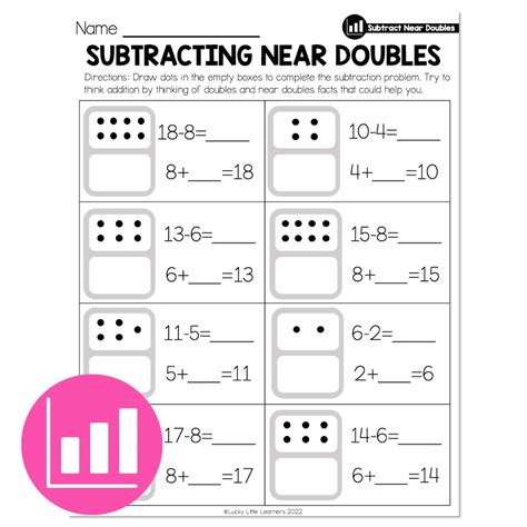 Lucky To Learn Math Subtract Near Doubles Lesson 216 Worksheets Library