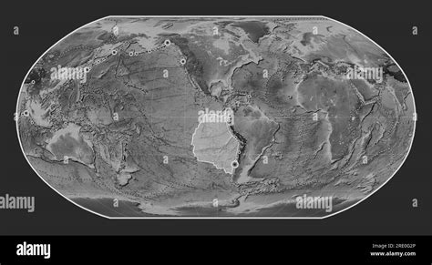 World Elevation Map Grayscale