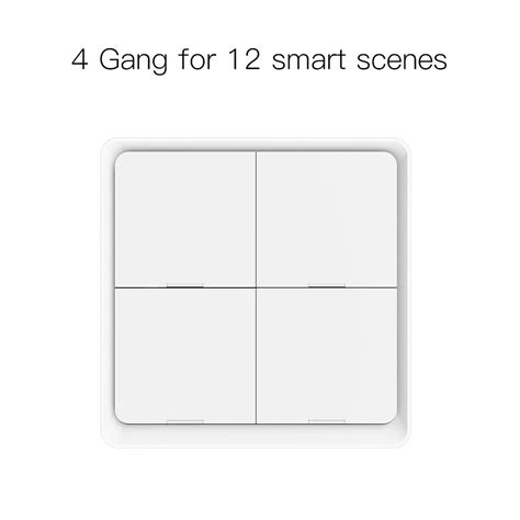 Zigbee Wireless 1 2 3 4 Gang Battery Powered Push Button Scene Switch