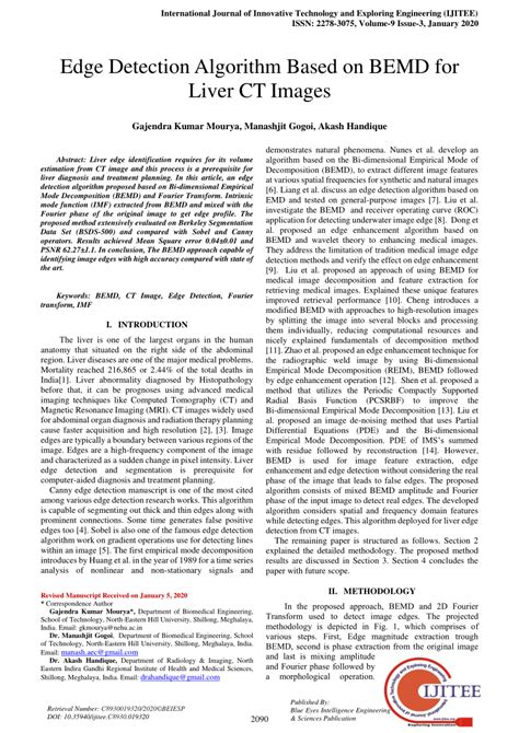 PDF Edge Detection Algorithm Based On BEMD For Liver CT Images