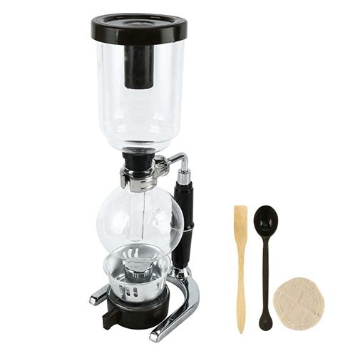 Amarine Made 5컵 커피 사이펀 테이블 탑 사이펀 사이폰 중력 커피 메이커 유리 사이펀 진공 커 티몬