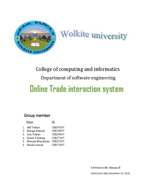 Group 1 Object Oriented System Analysis Design Project Download Free Pdf Use Case