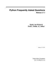 Python Faq Pdf Python Frequently Asked Questions Release Guido