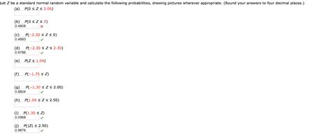 Solved Let Z Be A Standard Normal Random Variable And Chegg Com